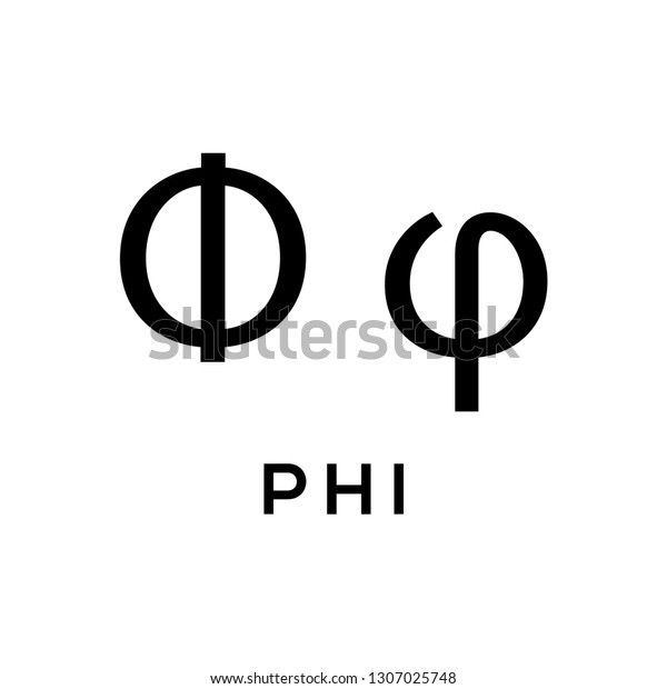 Greek Alphabet Phi Vector Icon: vector de stock (libre de regalías ...