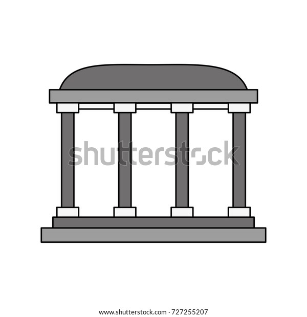 Greek Building Symbol Stock Vector (Royalty Free) 727255207 | Shutterstock