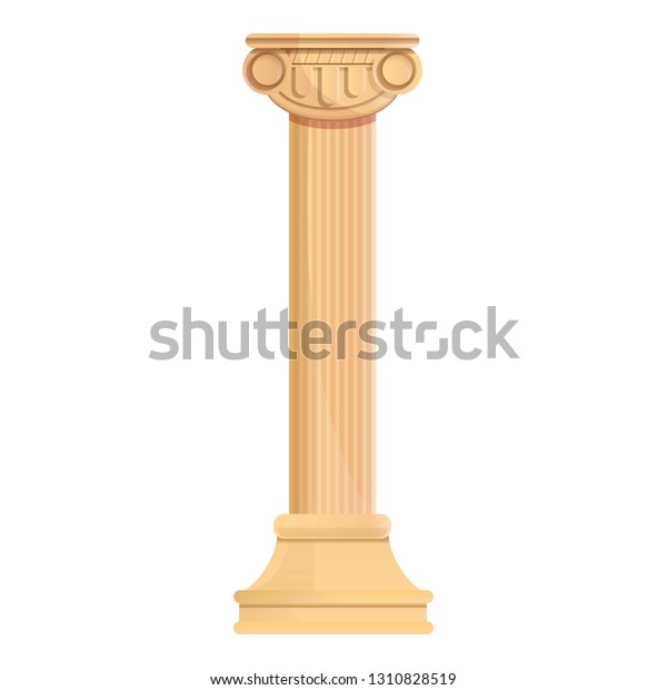 Greek Column Icon Cartoon Greek Column Stock Vector (Royalty Free ...