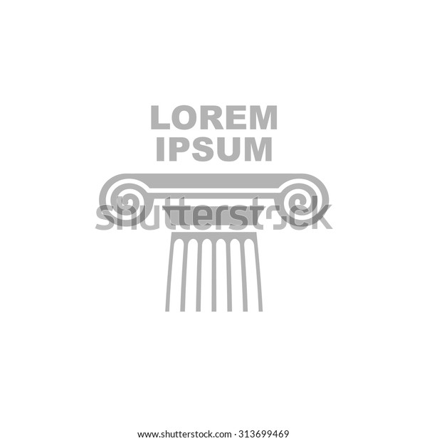 Greek Column Logo Emblem Ancient Capital 库存矢量图（免版税）313699469 | Shutterstock