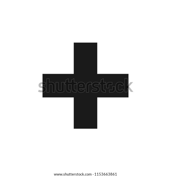 Greek Cross Vector Icon Stock Vector (Royalty Free) 1153663861 ...