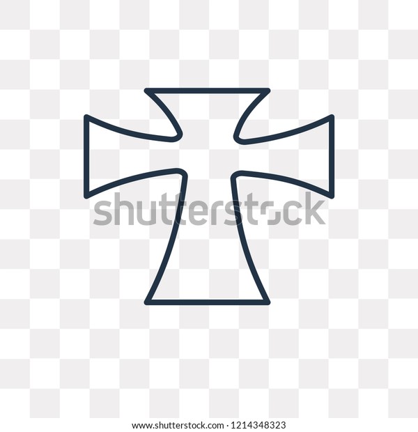 Greek Cross Vector Outline Icon Isolated Stock Vector (Royalty Free ...