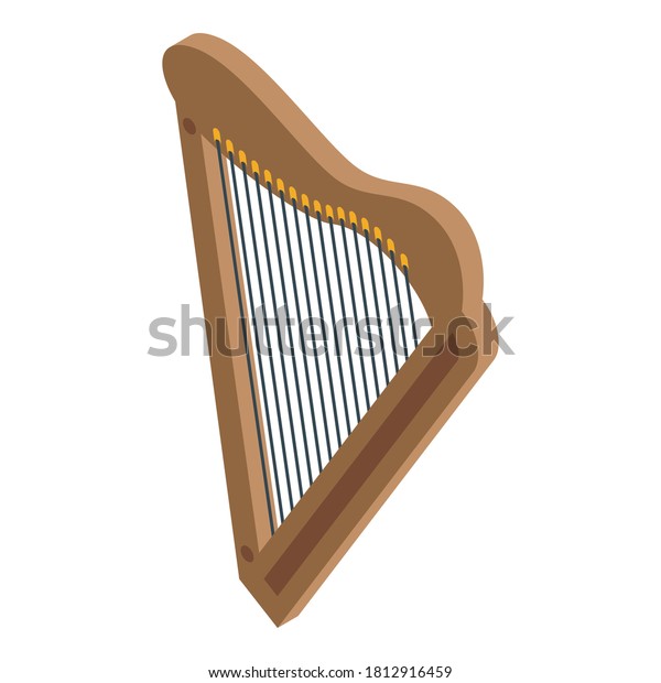 Greek Harp Icon Isometric Greek Harp Stock Vector (Royalty Free ...