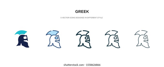 Greek Icon Different Style Vector Illustration Stock Vector (Royalty ...