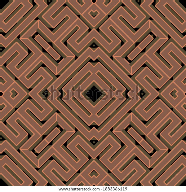 Greek Labyrinth Maze Seamless Pattern Repeat Stock Vector (Royalty Free ...