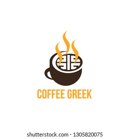 Greek Logo Design Stock Vector (Royalty Free) 1305820075