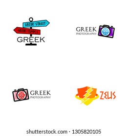 Greek Logo Design Stock Vector (Royalty Free) 1305820105 | Shutterstock