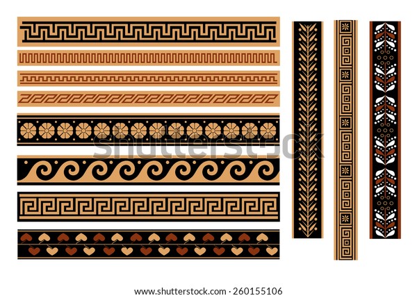 Greek Pattern Texture Pattern On White Stock Vector (Royalty Free ...