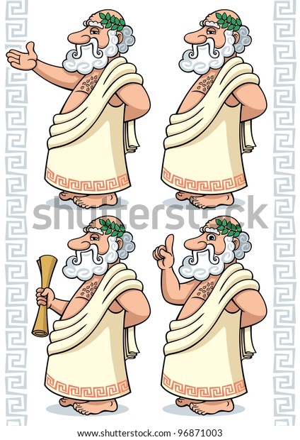 Greek Philosopher Cartoon Greek Philosopher 4 Stock Vector (Royalty ...