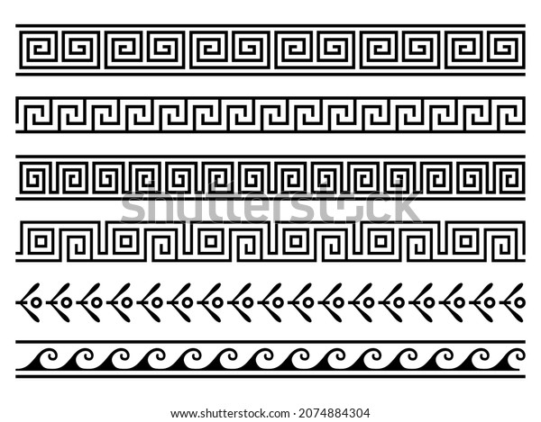 Greek Roman Pattern Border Decorative Ornament Stock Vector (Royalty ...