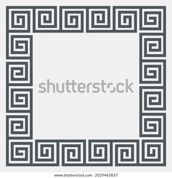 Greek Set Frame Corner Border Roman Stock Vector (Royalty Free) 2029463837