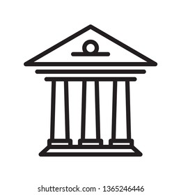 Greek Temple Icon Vector Illustration Logo Stock Vector (Royalty Free ...