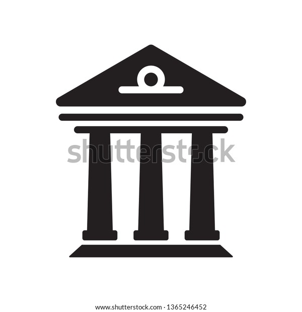 Greek Temple Icon Vector Illustration Logo Stock Vector (Royalty Free ...