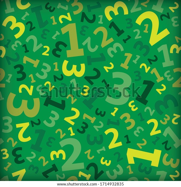 Green 123 Number Background Seamless Stock Vector (Royalty Free ...