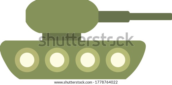 Green 2d Tank Illustration Basic Stock Vector (Royalty Free) 1778764022 ...