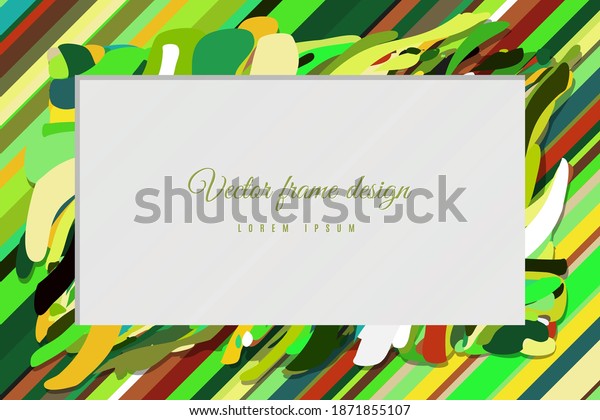 Green Abstract Art Wave Background Frame Stock Vector (Royalty Free ...