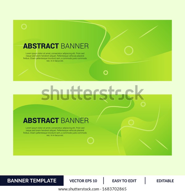 Green Abstract Banners Graphic Design Template Stock Vector (Royalty ...