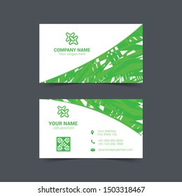 Green Abstract Business Card Vector Illustration Stock Vector (Royalty ...