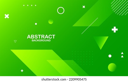 Green Abstract Geometric Background Dynamic Shapes Stock Vector ...