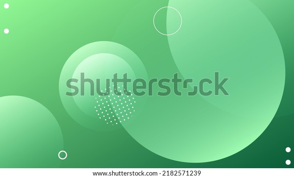 Green Abstract Geometric Circle Shape Modern Stock Vector (Royalty Free ...