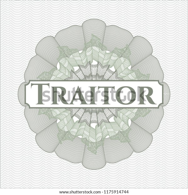 Green Abstract Linear Rosette Text Traitor Stock Vector (Royalty Free ...