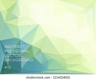 Green Abstract Polygonal Vector Background Stock Vector (Royalty Free ...