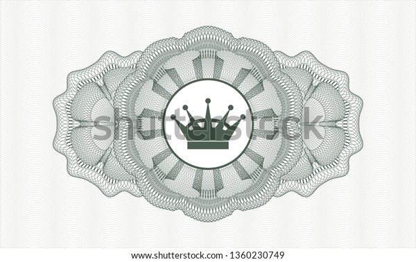 Green Abstract Rosette Queen Crown Icon Stock Vector (Royalty Free ...