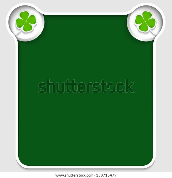 Green Abstract Text Box Cloverleaf Stock Vector (Royalty Free ...