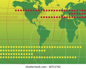 Green Abstract World Map Stock Vector (Royalty Free) 18711742 ...