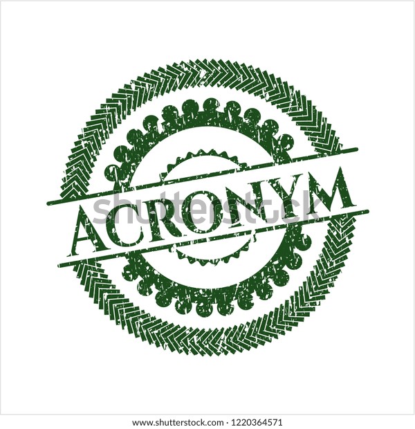 Green Acronym Rubber Texture Stock Vector (Royalty Free) 1220364571 ...