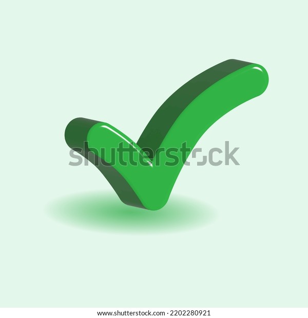 Green Agree Tick Point Tick Exam Stock Vector (Royalty Free) 2202280921 ...