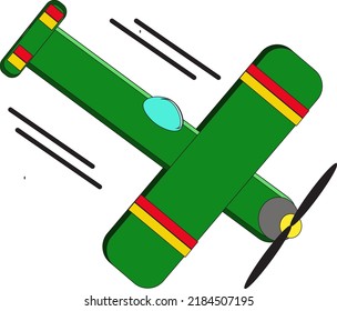 Green Airplane On White Background Vector Stock Vector (Royalty Free ...