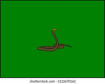 Green Alert Snake Green Background Stock Vector (Royalty Free ...