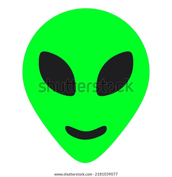 Green Alien Face Vector Icon Stock Vector (Royalty Free) 2181039077 ...