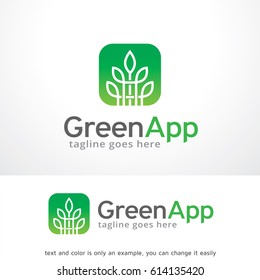 Green App Logo Template Stock Vector (Royalty Free) 614135420 ...