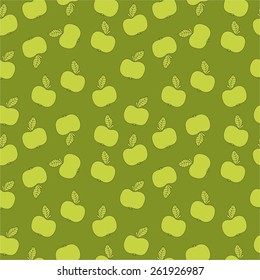 Vector Green Apple Seamless Texture Stock Vector (Royalty Free ...