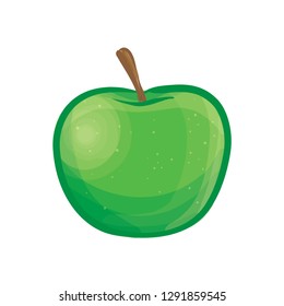 Green Apple Vector Illustration Stock Vector (Royalty Free) 1291859545 | Shutterstock