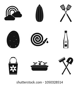Green Area Icons Set Simple Set Stock Vector (Royalty Free) 1050328514