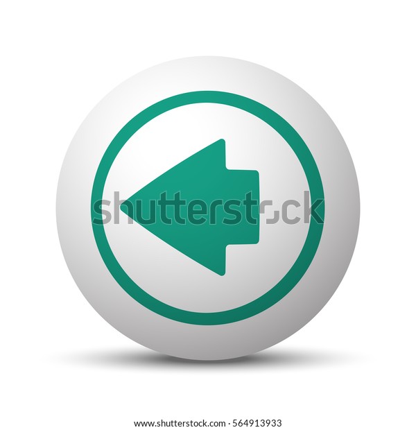 Green Arrow Left Icon On White Stock Vector (Royalty Free) 564913933 ...