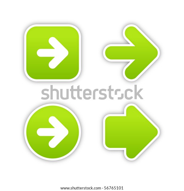 Green Arrow Sign Web 20 Buttons Stock Vector (Royalty Free) 56765101