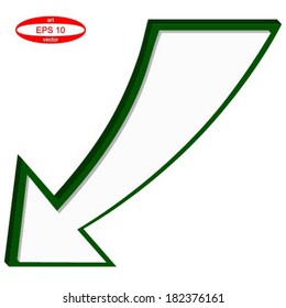 Green Arrow Symbol Isolated On White Stock Illustration 182376164 ...