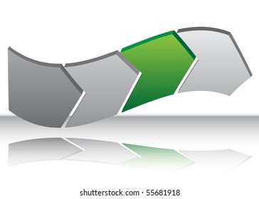 Green Arrow Warp Chart Stock Vector (Royalty Free) 55681918 | Shutterstock