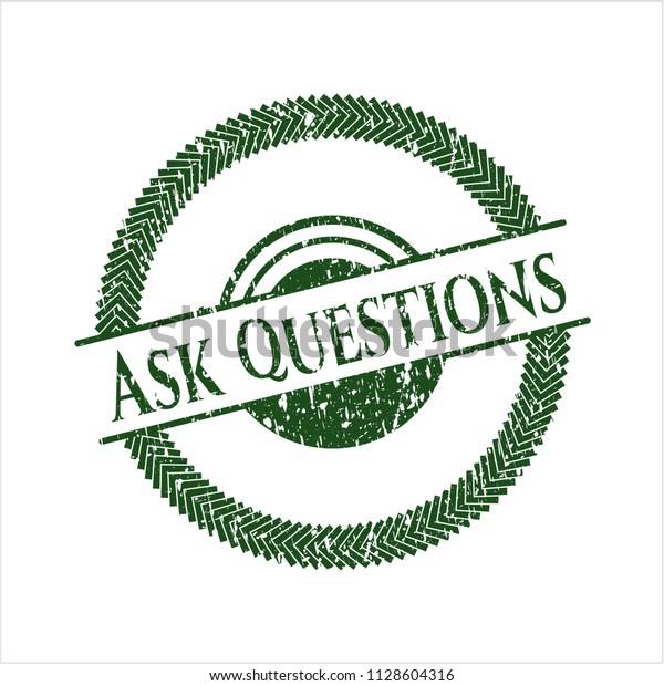 Green Ask Questions Rubber Stamp Stock Vector (Royalty Free) 1128604316 ...