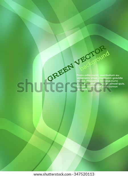 Green Background Advertising Brochure Design Elements Stock Vector ...