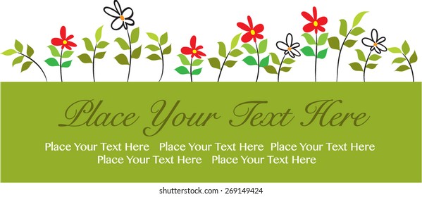 Green Background Banner Flower Stock Vector (Royalty Free) 269149424 ...
