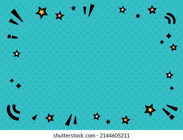 Green Background Frame Pop Stars Glitter Stock Vector (Royalty Free ...