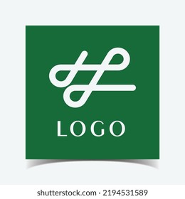 Green Background Logo Line White Design Stock Vector (Royalty Free ...