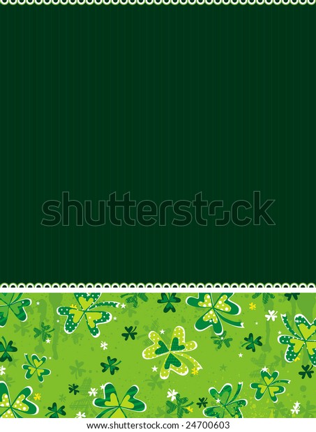 Green Background Shamrock Vector Illustration Stock Vector (Royalty ...
