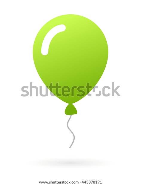 Green Balloon Illustration Isolated On White Stock Vector (Royalty Free ...