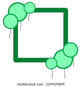 Green Baloon Frame Vector Art Stock Vector (Royalty Free) 2199595899 ...